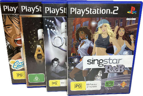 Game | Sony PlayStation PS2 | 4 Singstar Bundle Pack Music Collection